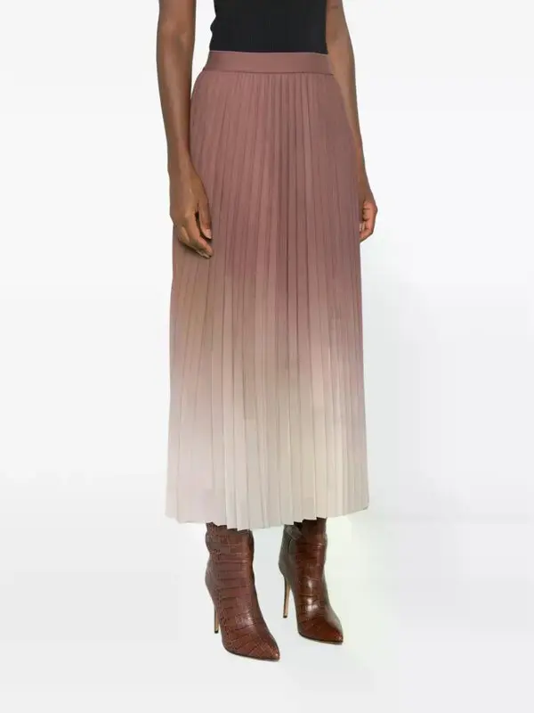 MAISON123 Ombre-effect Pleated Midi Skirt