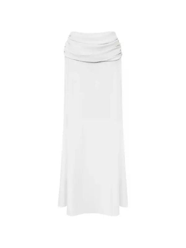 POST MERIDIEM Zip-fastening Draped Maxi Skirt