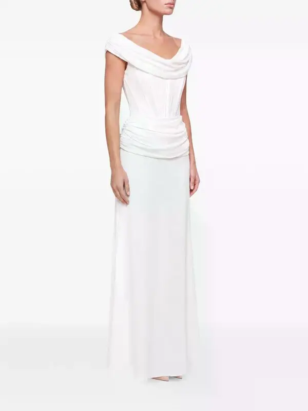 POST MERIDIEM Zip-fastening Draped Maxi Skirt