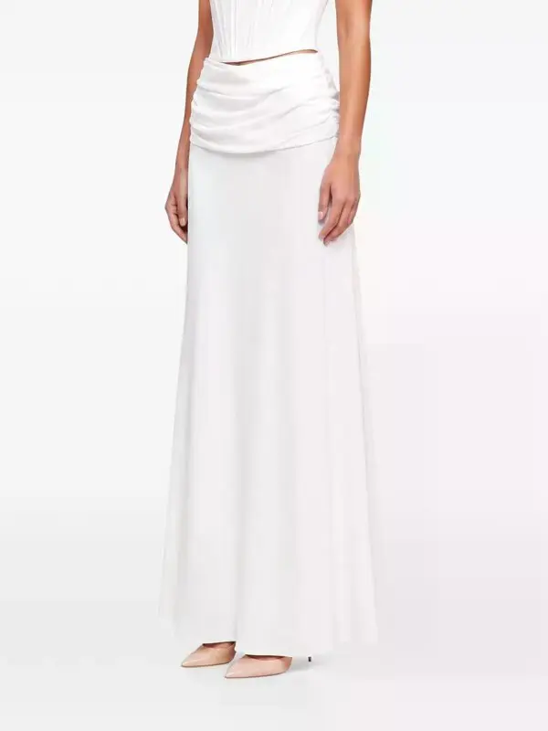 POST MERIDIEM Zip-fastening Draped Maxi Skirt