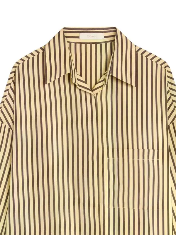 Faithfull The Brand Clemente Stripe Print Shirt - Yellow