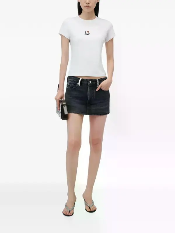 Alexander Wang Fitted Ss T-shirt W/ Valentines Graphic