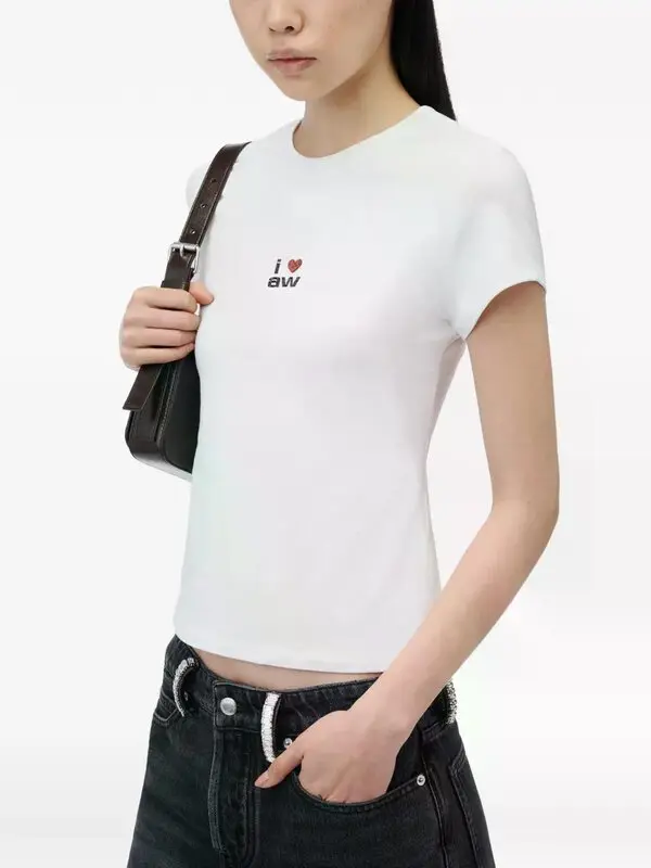 Alexander Wang Fitted Ss T-shirt W/ Valentines Graphic