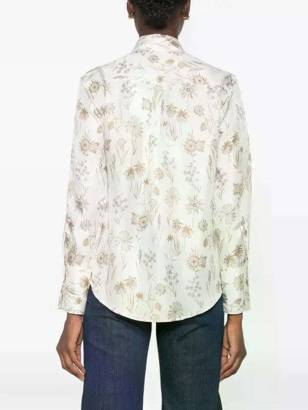 Amina Rubinacci Floral-print Long-sleeve Shirt