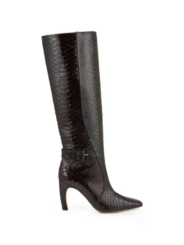 MALONE SOULIERS Raven Snake-effect Leather Boots