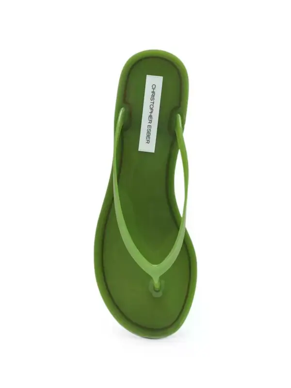 Christopher Esber Jelly Flip Flops - Green