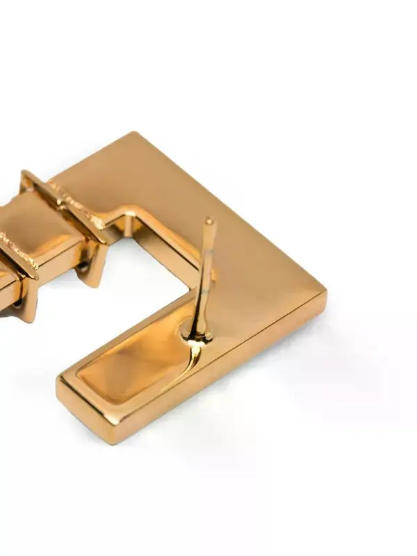 Elisabetta Franchi Logo-pendant Geometric Earrings