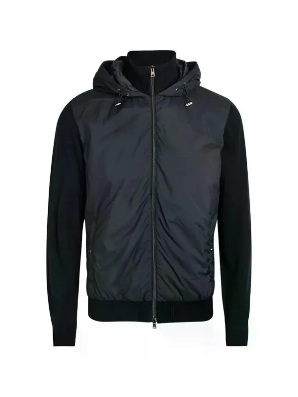 Herno Hooded Panelled Zip-up Jacket