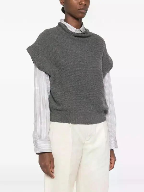 Brunello Cucinelli Ribbed-knit Sleeveless Sweater
