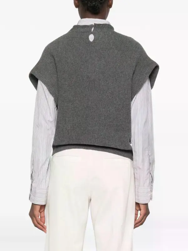 Brunello Cucinelli Ribbed-knit Sleeveless Sweater