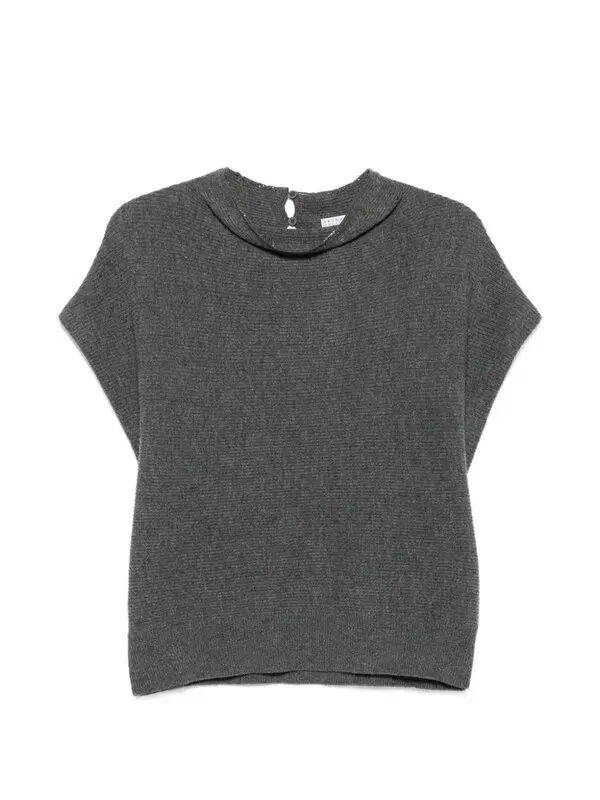 Brunello Cucinelli Ribbed Knit Sleeveless Sweater