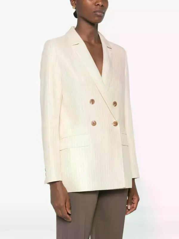 MAISON123 Florine Pinstripe Double-breasted Blazer