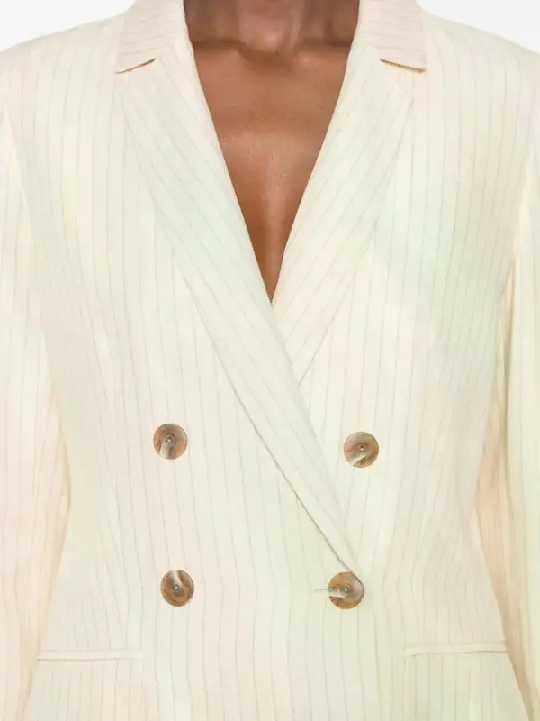 MAISON123 Florine Pinstripe Double-breasted Blazer