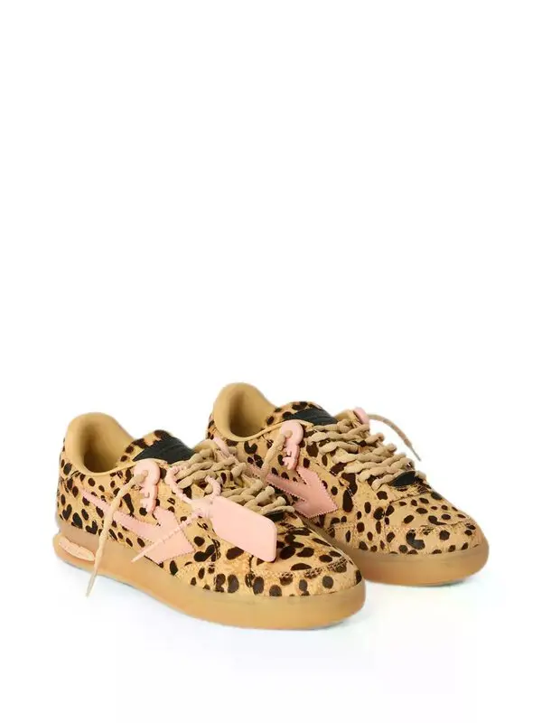 Off-White Leopard Print Lace-up Sneakers