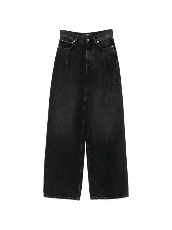 Dolce & Gabbana Logo Plaque Wide-leg Jeans