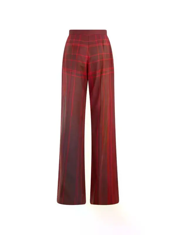 Alberta Ferretti Check Pattern Wide-leg Trousers