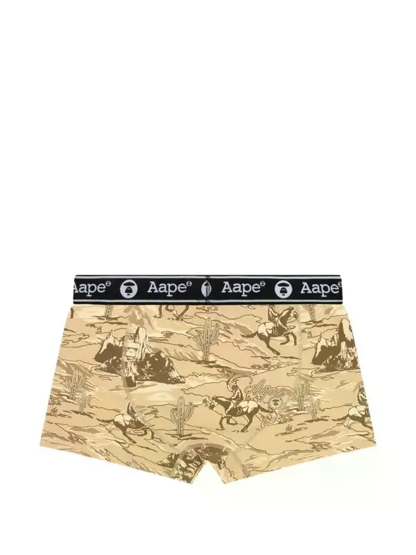 AAPE BY *A BATHING APE Moonface Logo-print Boxer Briefs
