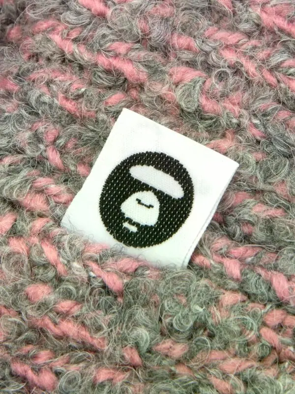 AAPE BY *A BATHING APE Logo Patch Ribbed Cuff Beanie Hat