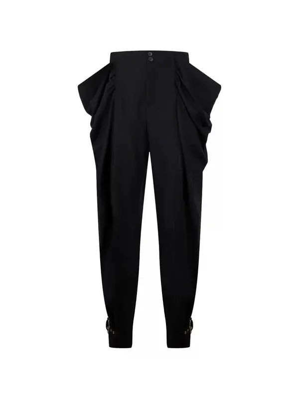 Alberta Ferretti Pleated Buckled-cuff Trousers