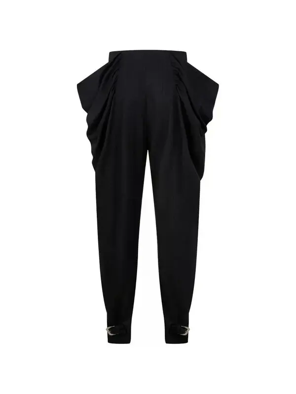 Alberta Ferretti Pleated Buckled-cuff Trousers