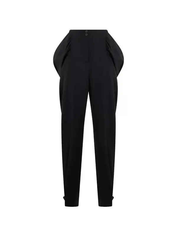 Alberta Ferretti Draped Detail Buckle-fastening Trousers
