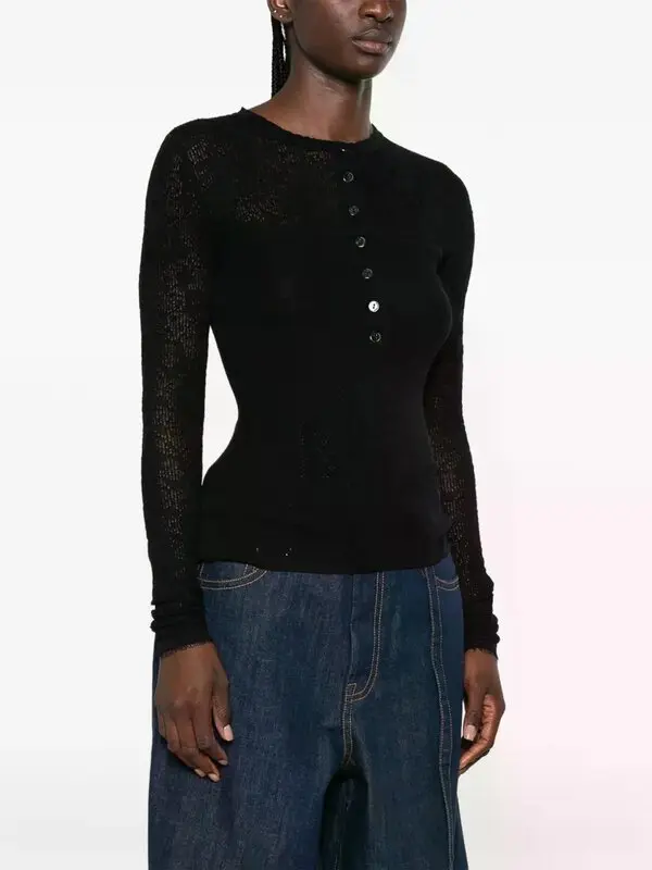 Zimmermann Lace-panelled Ribbed-knit Sweater