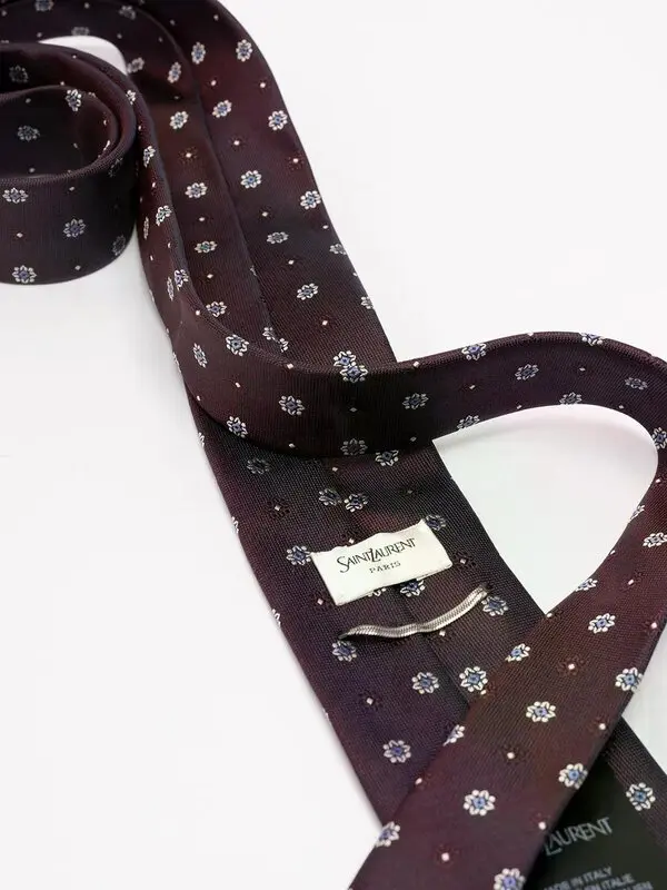 Saint Laurent Jacquard-weave Silk Tie