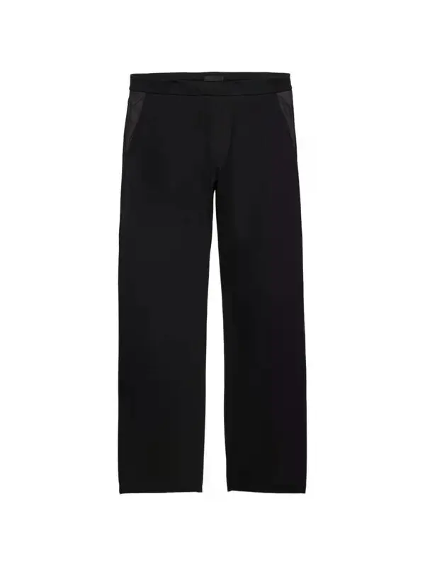 Prada Fleece Pants With Re-nylon Details - Black