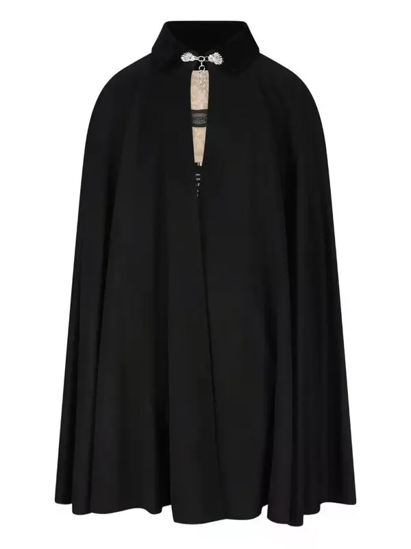 IL TABARRO Wool Cape With Velvet Collar