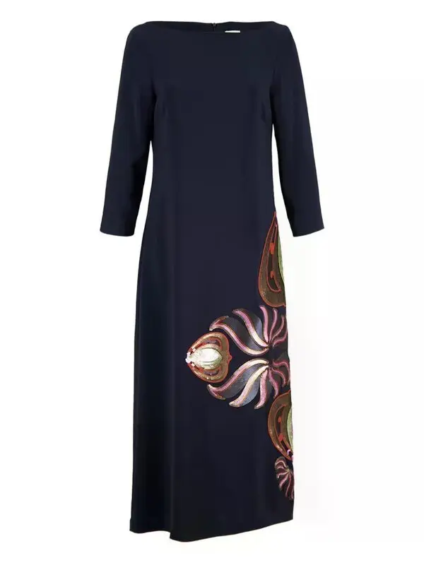 PAULA Sequin Embellished Embroidered Dress
