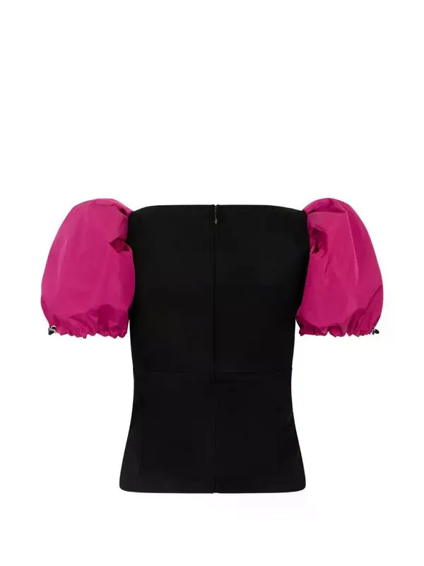 Dsquared2 Puff Sleeve Sweetheart Neck Top
