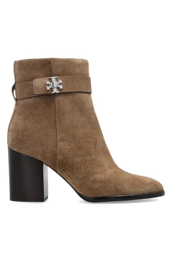 Tory Burch Turnlock Suede Ankle Boots