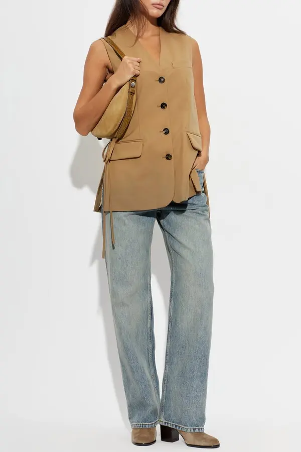 Tory Burch Turnlock Suede Ankle Boots