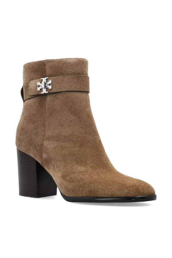 Tory Burch Turnlock Suede Ankle Boots