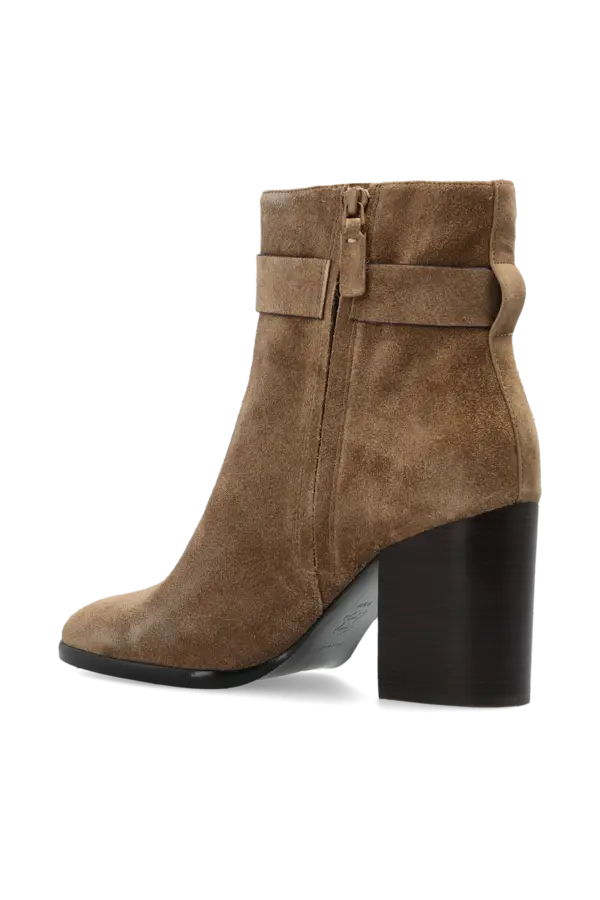 Tory Burch Turnlock Suede Ankle Boots