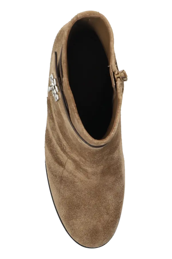 Tory Burch Turnlock Suede Ankle Boots