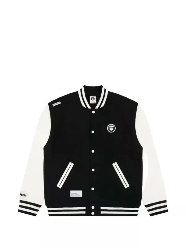 AAPE BY *A BATHING APE Moonface Patch Bomber Jacket - Neutrals
