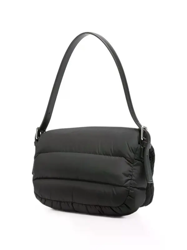 Moncler Quilted Logo-plaque Shoulder Bag - Black