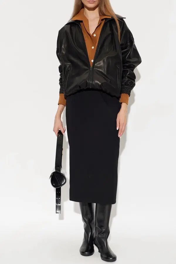Agl Leather Wedge Knee-high Boots