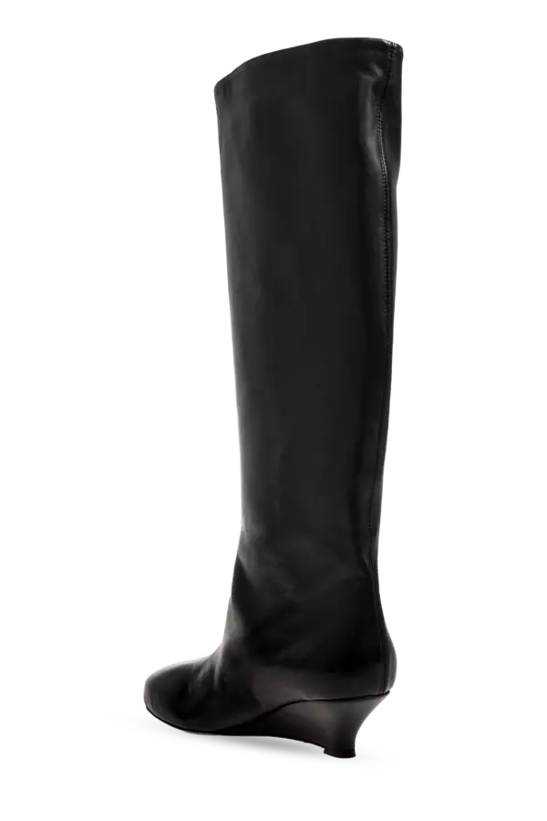 Agl Leather Wedge Knee-high Boots