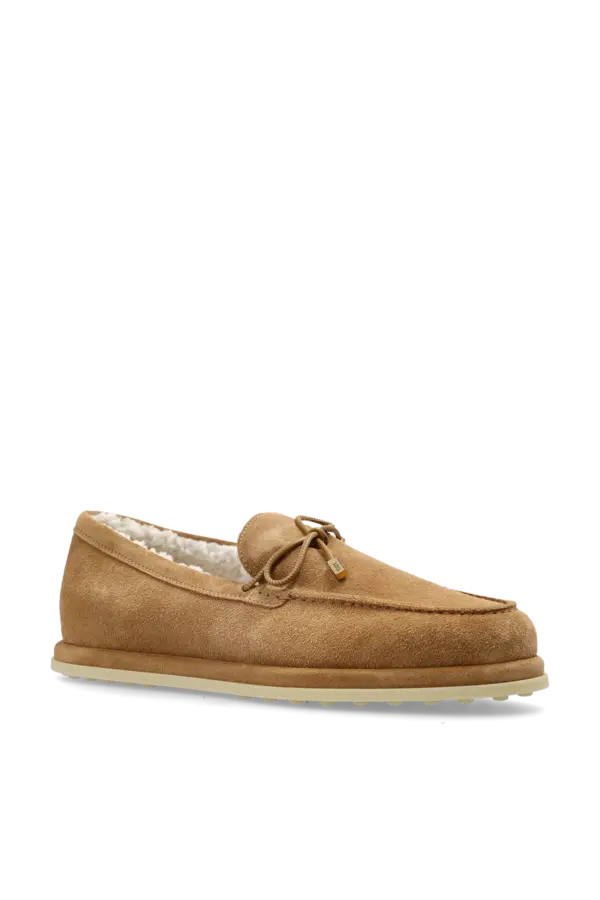 TOD'S Suede Loafers With Bow Detailing