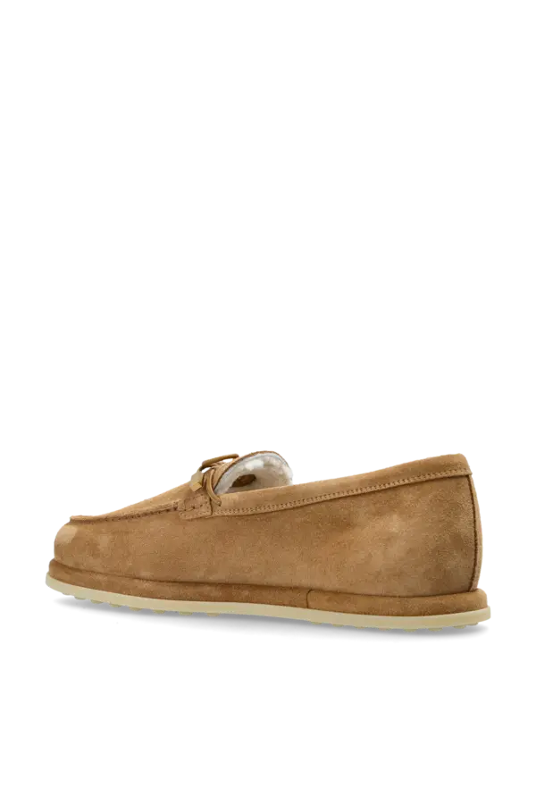 TOD'S Suede Loafers With Bow Detailing