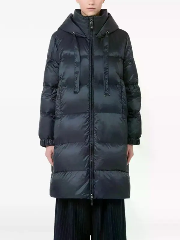 Max Mara Roomy Midi Puffer Jacket - Blue