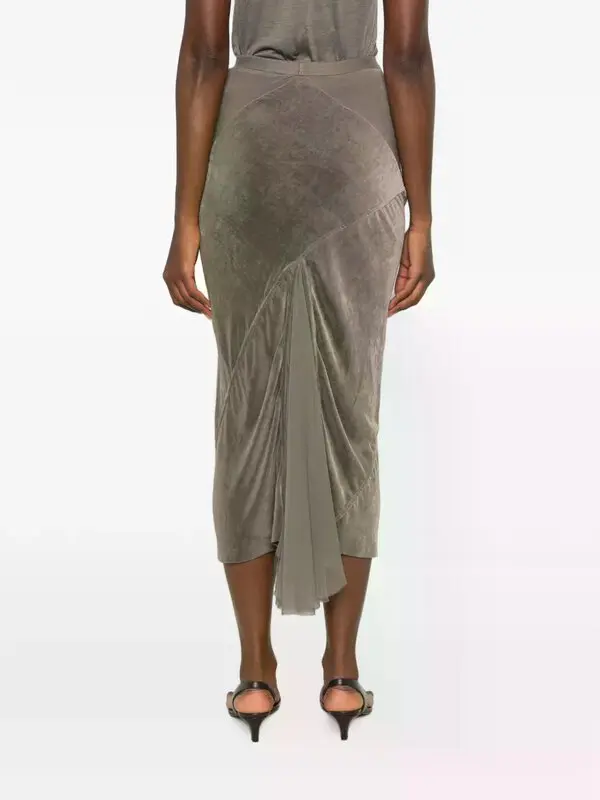 Rick Owens Panelled Midi Skirt - Grey