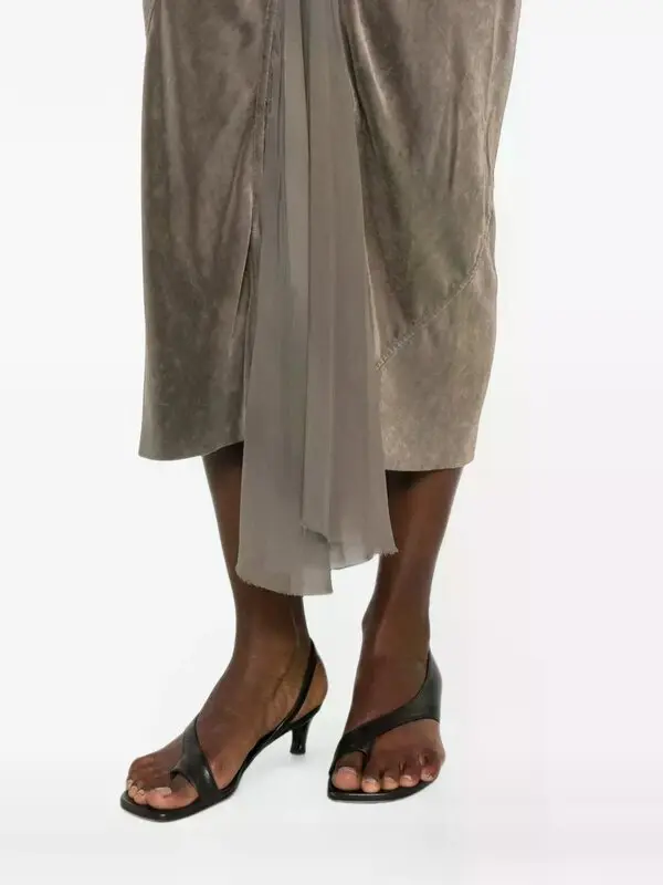 Rick Owens Panelled Midi Skirt - Grey