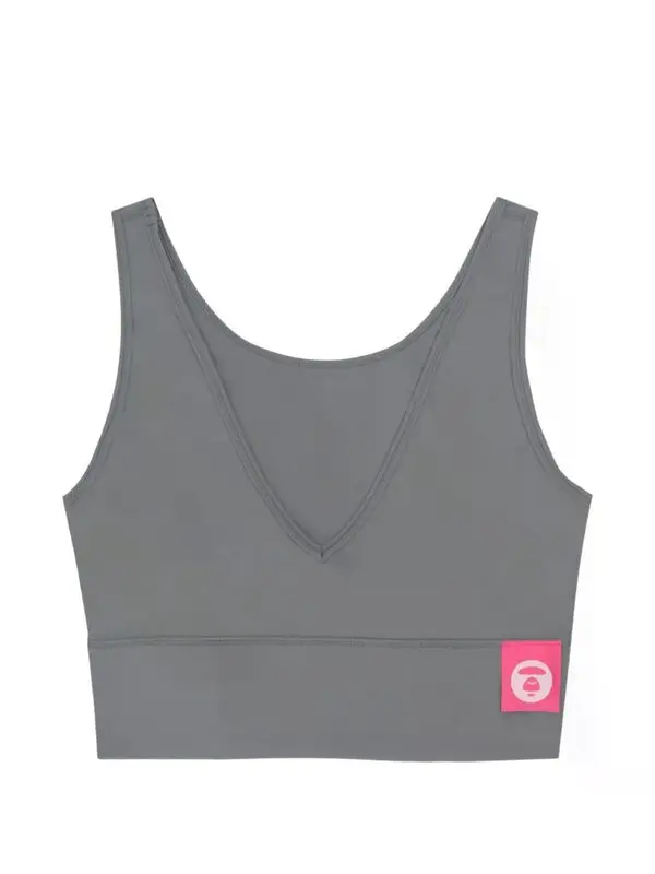 AAPE BY *A BATHING APE Moonface-patch Cropped Tank Top