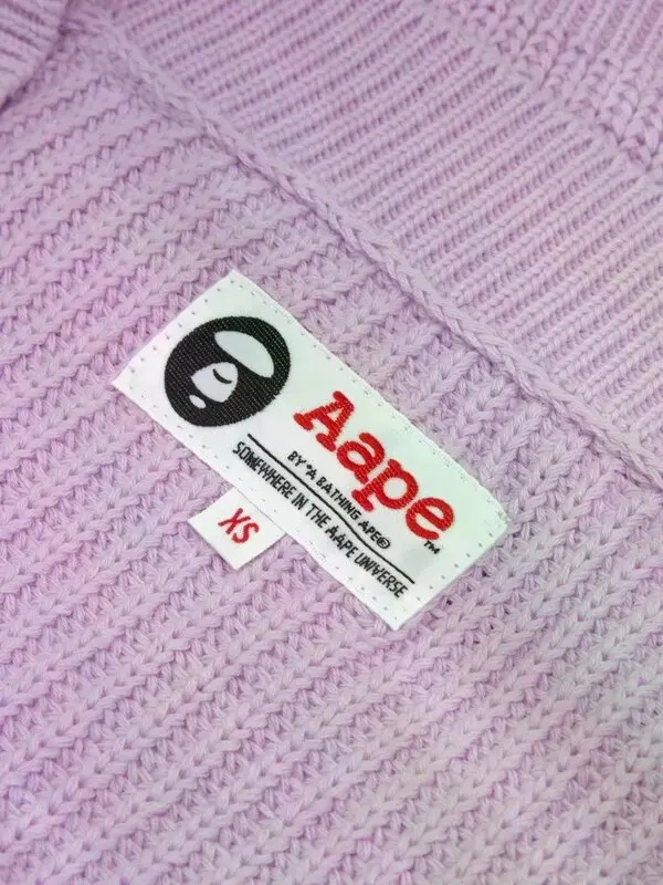 AAPE BY *A BATHING APE Logo-patch Cropped Cardigan
