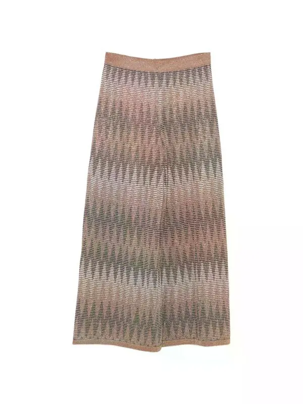 D.exterior Geometric-pattern Metallic-effect Trousers