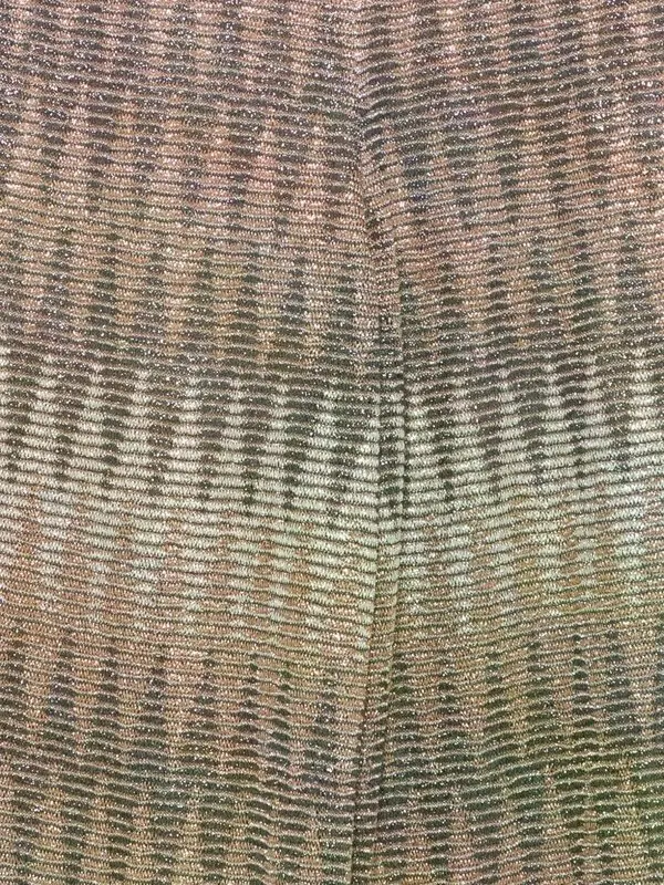 D.exterior Geometric-pattern Metallic-effect Trousers
