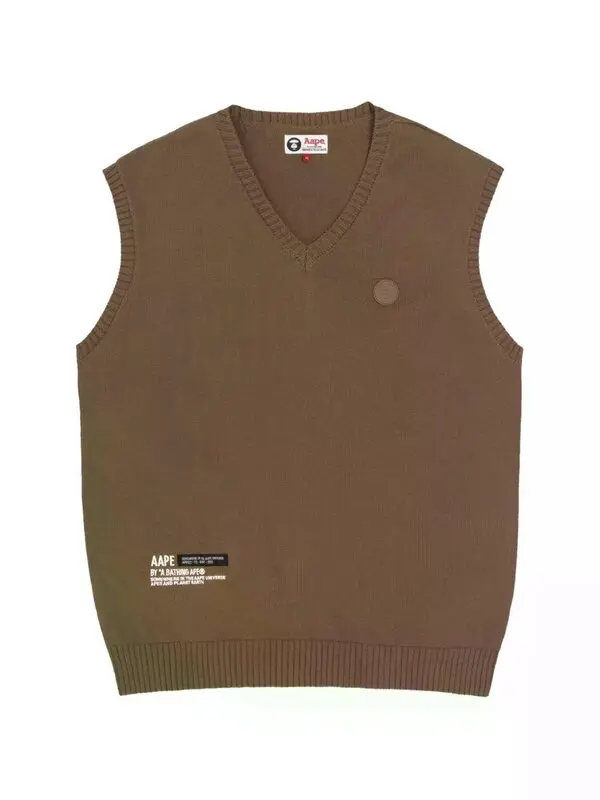 AAPE BY *A BATHING APE Moonface Logo Patch Vest